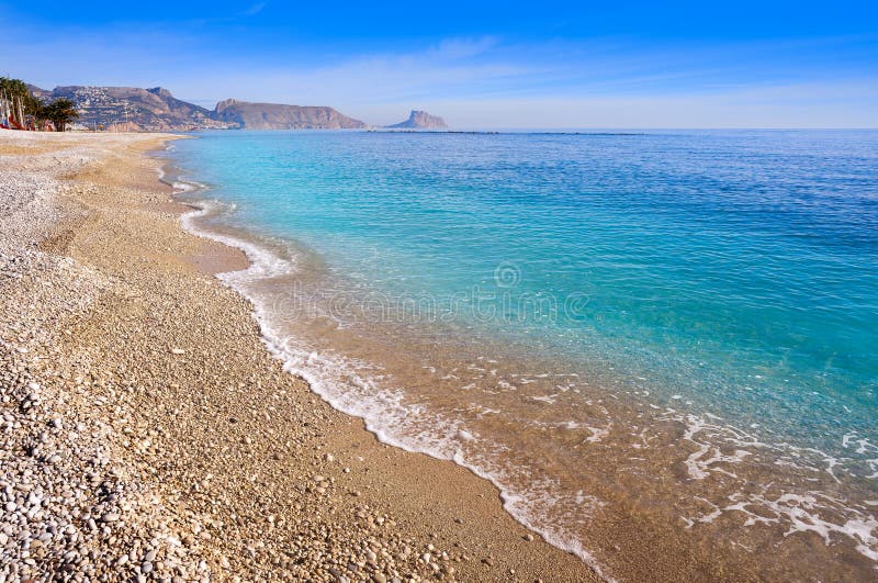Altea Beach Playa La Roda in Alicante Stock Photo - Image of rock, roda ...
