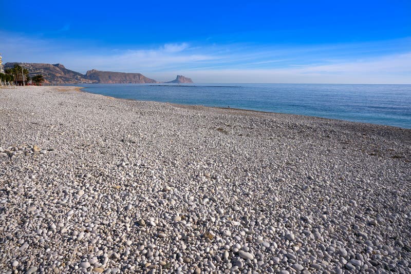 Altea Beach boulevard stock image. Image of spain, bench - 16923439