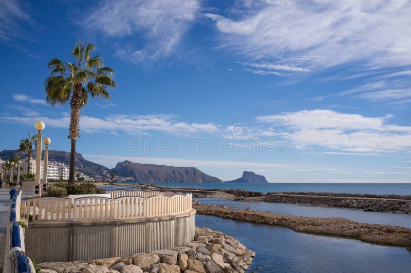 Altea promenade stock image. Image of costa, landscape - 50358487