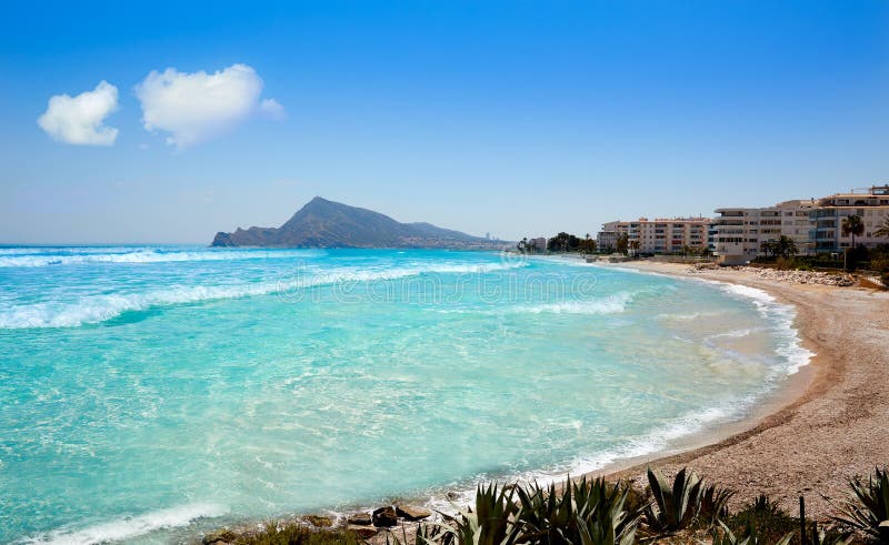 Altea Strand in Alicante Playa DE L Olla Stock Afbeelding - Image of ...