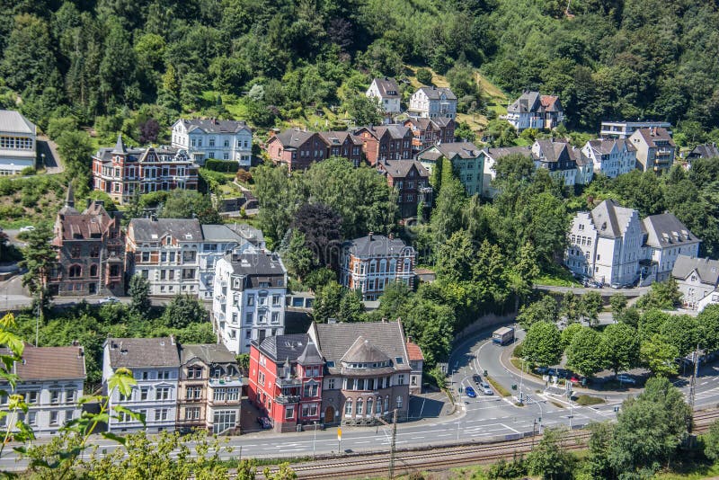 Altena City Center on the Lenne Editorial Image - Image of green ...