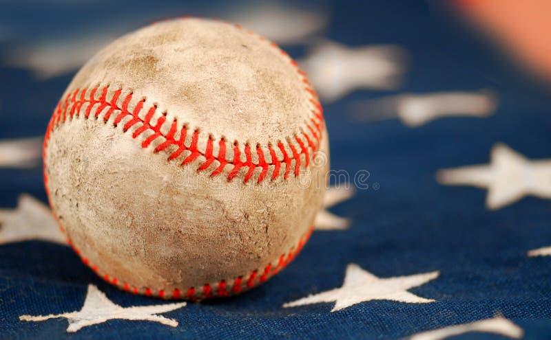 Alter Baseball auf Flagge stockbild. Bild von welt, zeitvertreib - 4998057