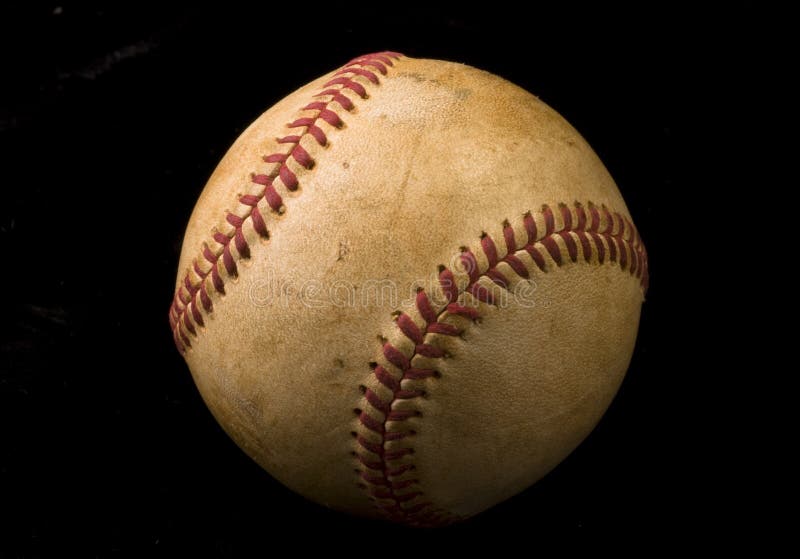 Alter Lederner Fu?ball Lokalisiert Auf Wei?em Hintergrund Stockfoto ...