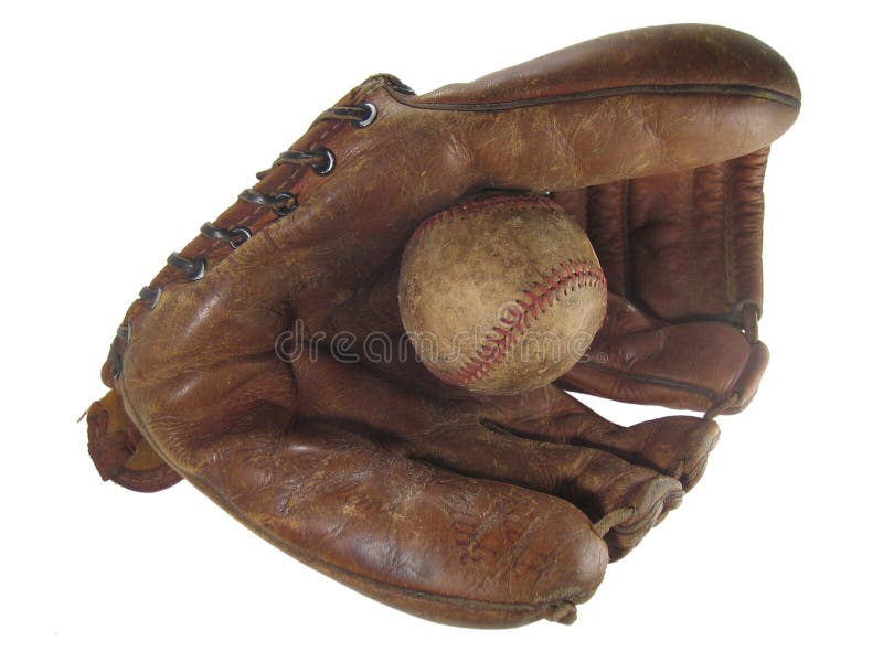Alter Baseballhandschuh Und Ball Stockbild - Bild von kugel, spiel: 1724123