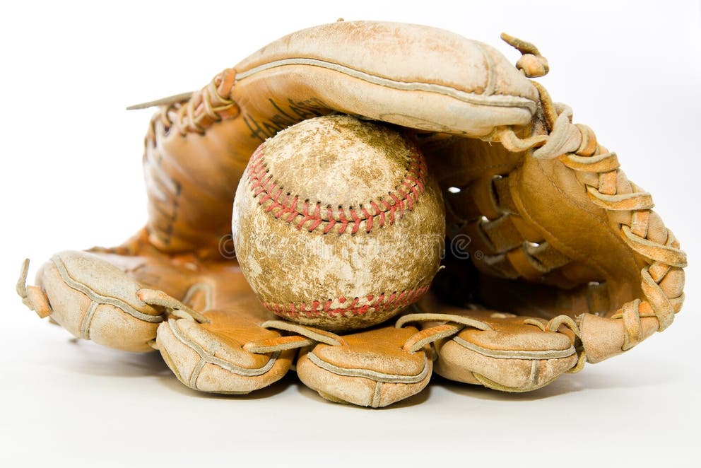 Alter Baseballhandschuh Und Ball Stockbild - Bild von handschuh ...