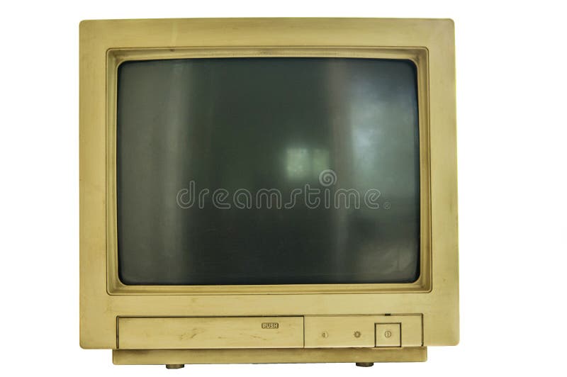 Alter Computer-CRT-Monitor stockbild. Bild von schwarzes - 54135651