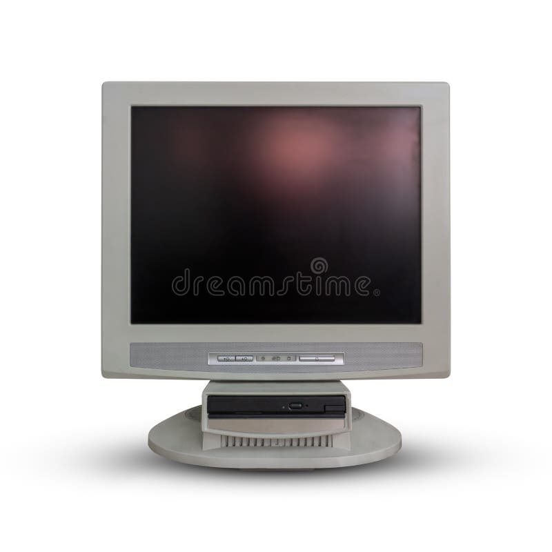 Alter Computer-Monitor stockbild. Bild von büro, probleme - 39015823