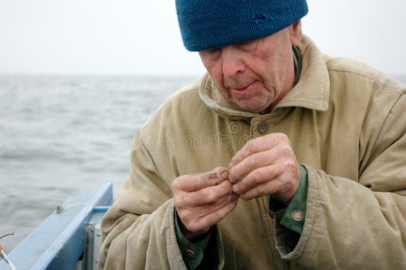 Alter Fischer stockbild. Bild von fischen, wellen, fischer - 10648153