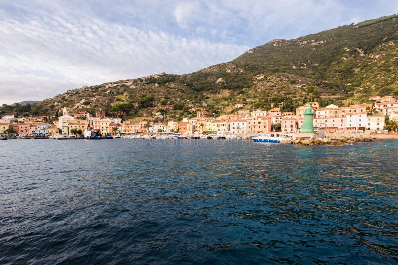 Insel Giglio Toskana Italien Historisches Schloss Stockbild - Bild von ...