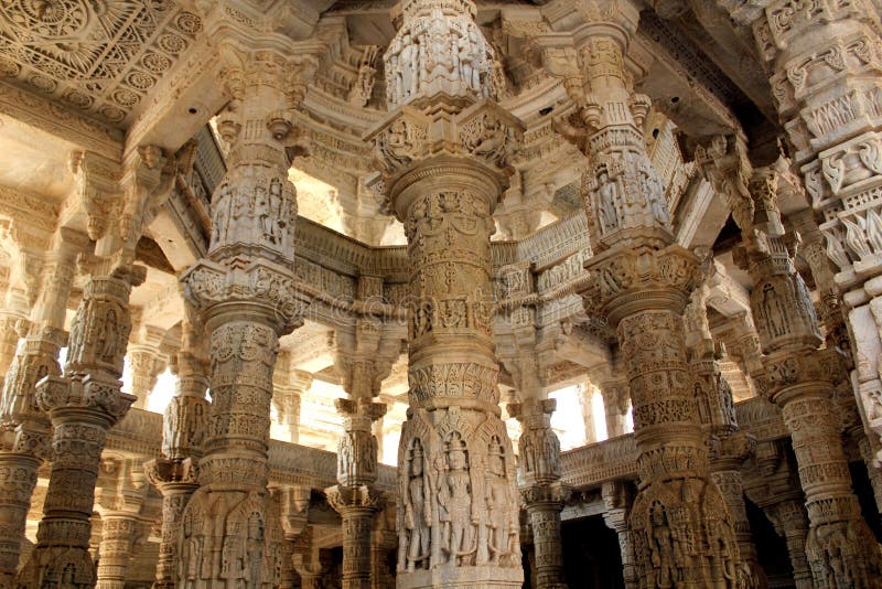 Alter Jain Tempel Bei Ranakpur Stockbild - Bild von kunst, kulturell ...