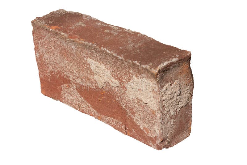 Einzelner Roter Backstein Auf Weißem Hintergrund Stockfoto - Bild von ...