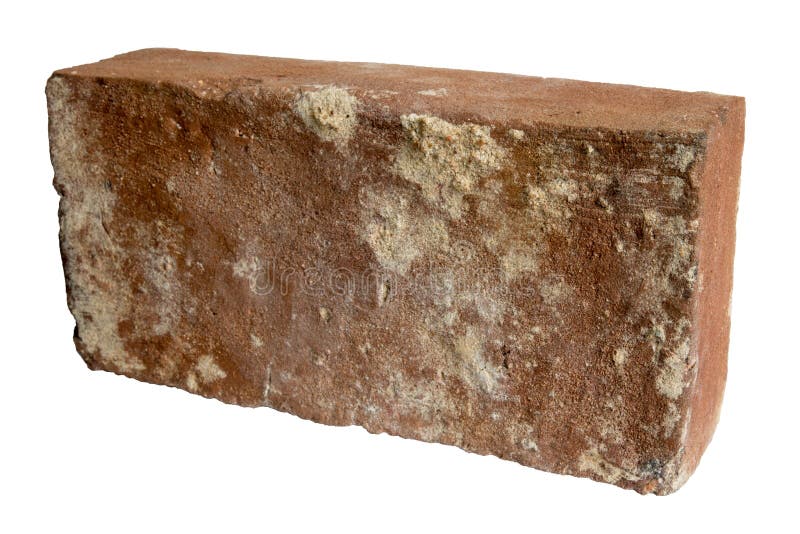 Einzelner Roter Backstein Lokalisiert Stockfoto - Bild von maurerarbeit ...