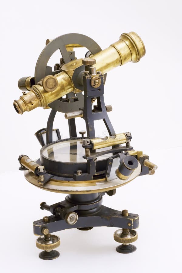 Alter Theodolit stockfoto. Bild von genau, geodätische - 9588854