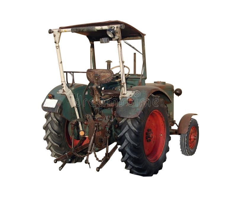 Alter Traktor von hinten stockbild. Bild von ideen, land - 25140849