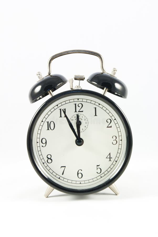 Alter Wecker Lokalisiert Auf Weißem Hintergrund Stockfoto - Bild von ...