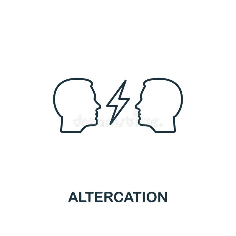 Altercation Icon. Thin Line Design Symbol from Business Ethics Icons ...