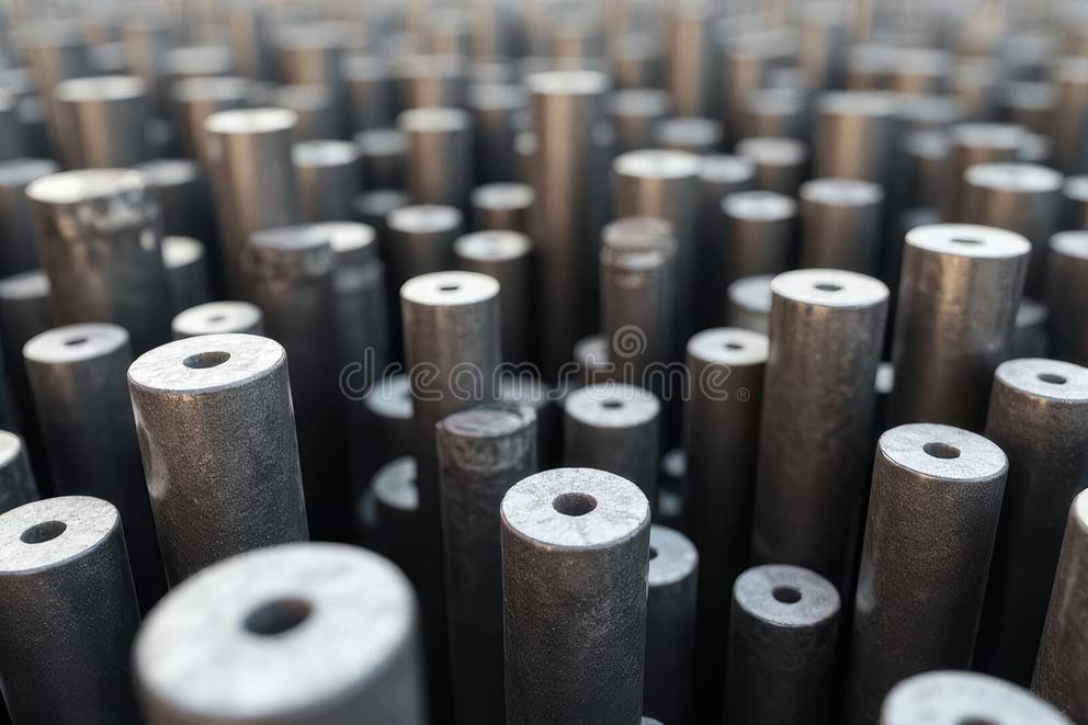 Altered Arrangement of Cylinder-shaped Items Stock Illustration ...