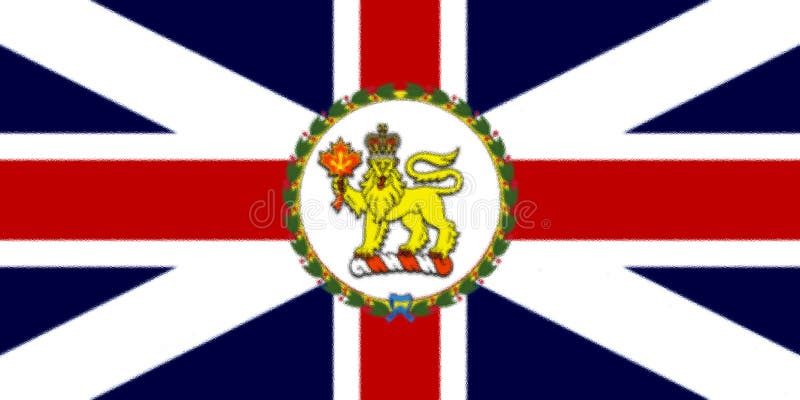 Glossy Glass Alternate Union Flag with Crest of Canada Stock ...