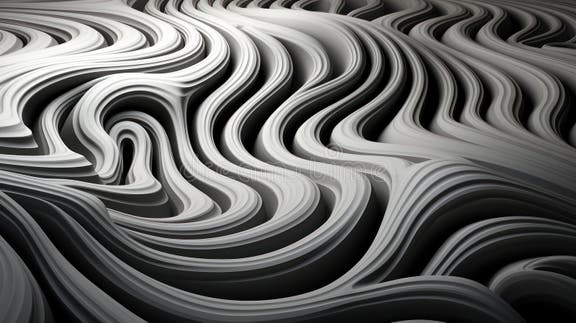 Monochrome Mirage: Striped Horizon Stock Image - Image of minimalistic ...