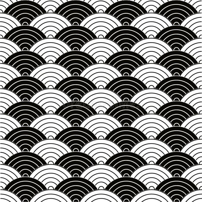 Alternating Black and White Scales Stock Illustration - Illustration of ...