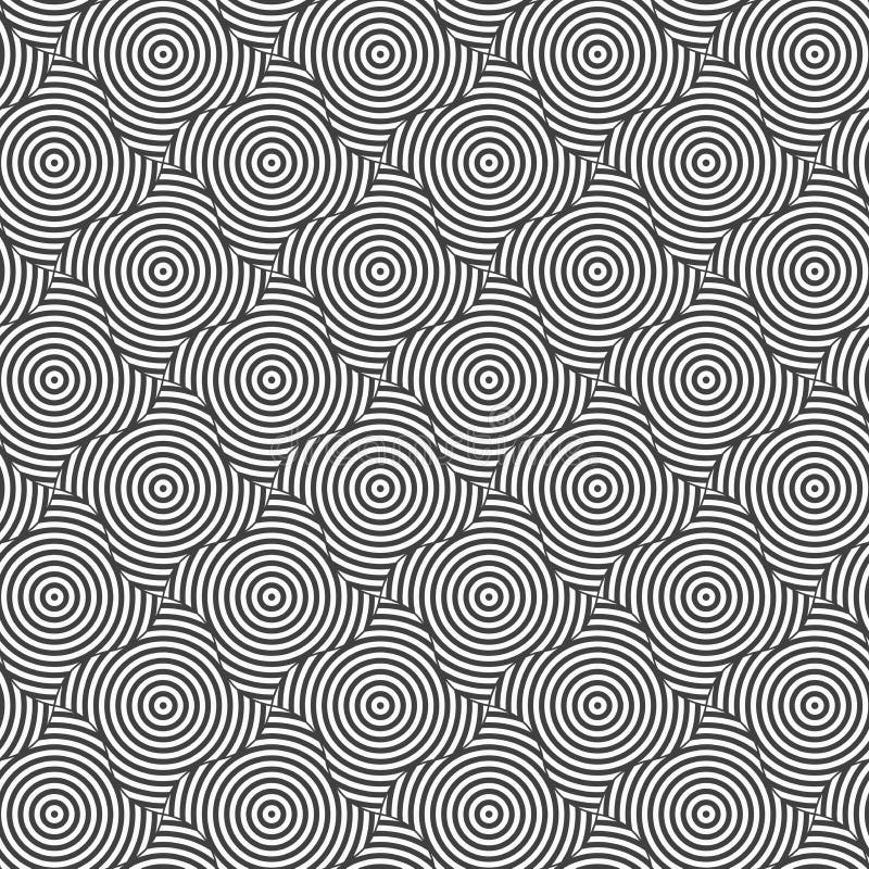 Alternating Black and White Wavy Circle Striped Each Squares Stock ...