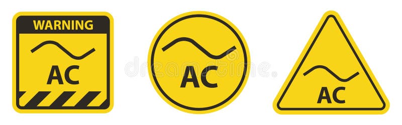 Alternating Current AC Symbol Sign Isolate on White Background,Vector ...