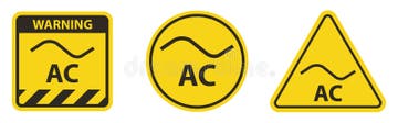 Alternating Current AC Symbol Sign Isolate on White Background,Vector ...
