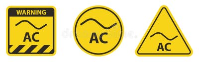 Alternating Current AC Symbol Sign Isolate on White Background,Vector ...