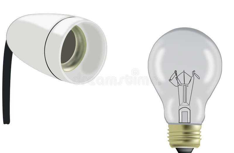 Alternating Current Bulb with Bulb Holder- Stock Vector - Illustration ...