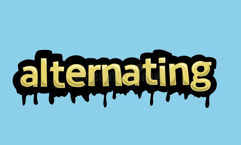 ALTERNATING Writing Vector Design on a Blue Background Stock Vector ...