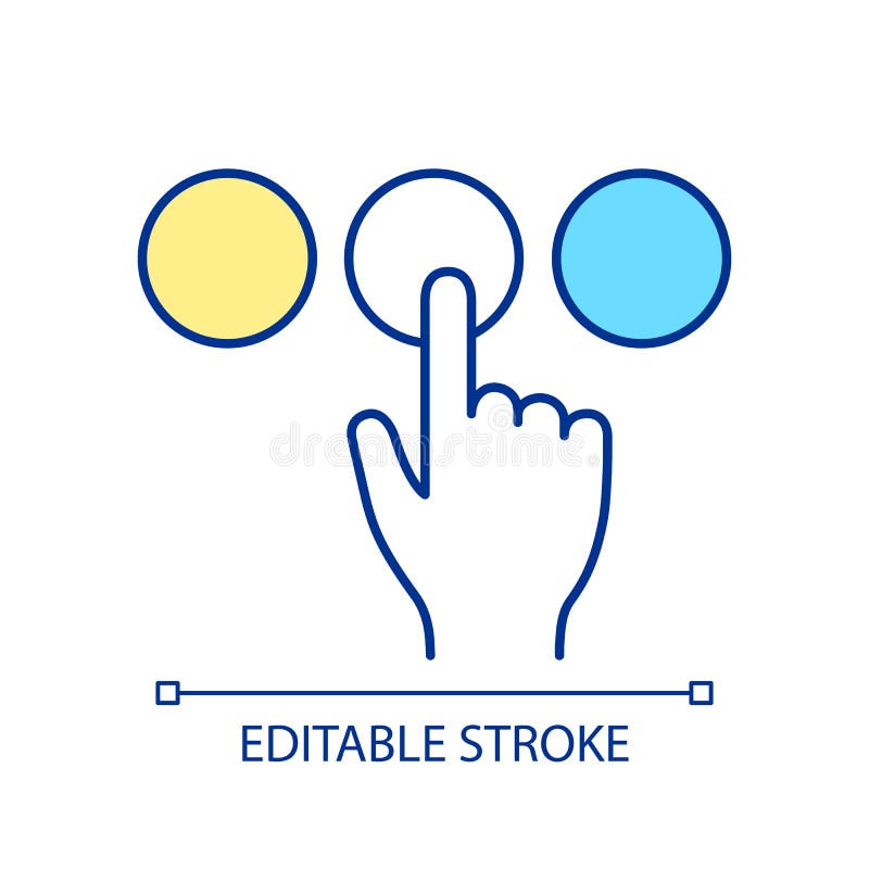 Alternative Choice RGB Color Icon Stock Vector - Illustration of hand ...