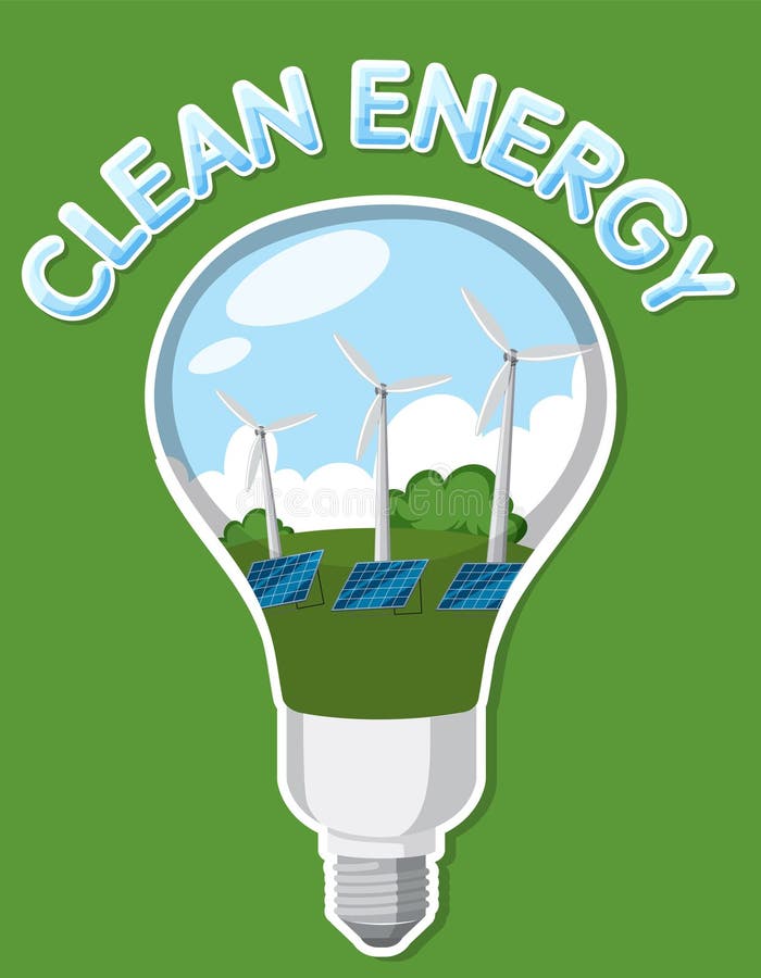 Alternative Clean Energy Vector Concept Stock Vector - Illustration of ...