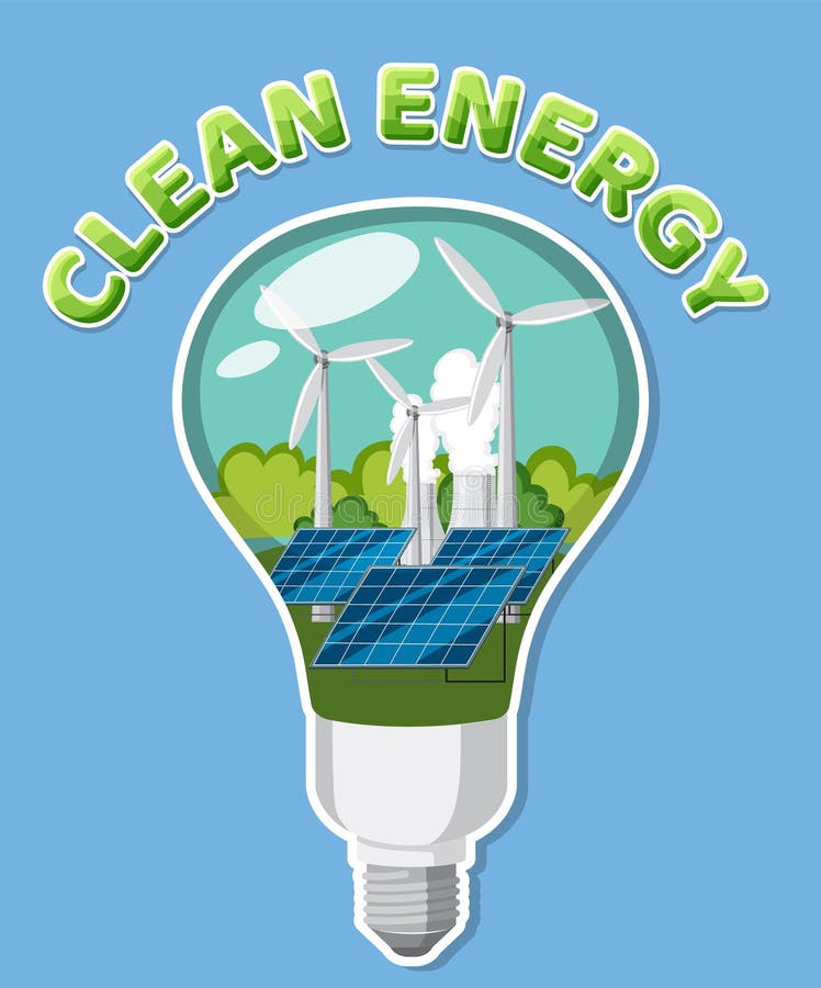 Alternative Clean Energy Vector Concept Stock Vector - Illustration of ...