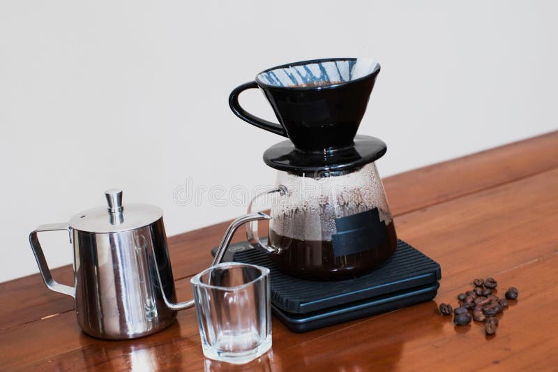 Alternative Coffee Brewing Method or V60 Method, Using Pour Over ...