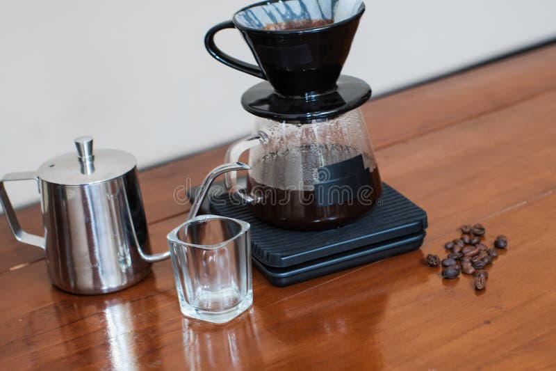 Alternative Coffee Brewing Method or V60 Method, Using Pour Over ...