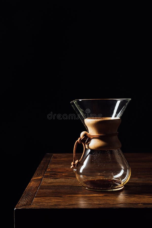 Alternative Coffee in Chemex on Wooden Table Stock Photo - Image of ...