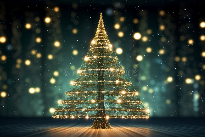 Alternative Creative Christmas Tree Made from Wires and Garlands. AI ...