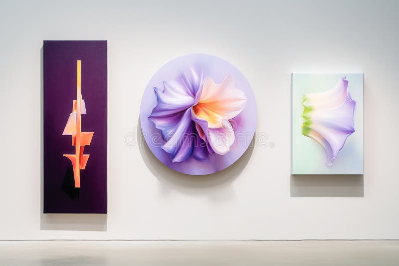 Alternative Floral Triptych Wall Art Nature Beauty Layout Stock ...