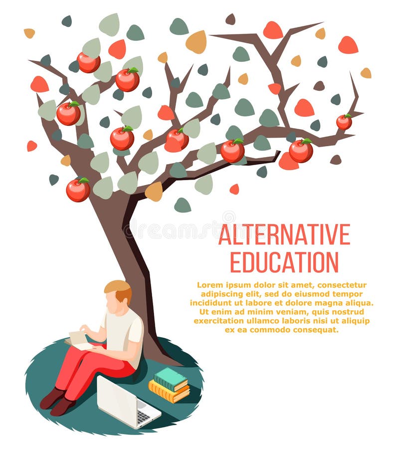 Alternative Education Isometric Composition Stock Vector - Illustration ...