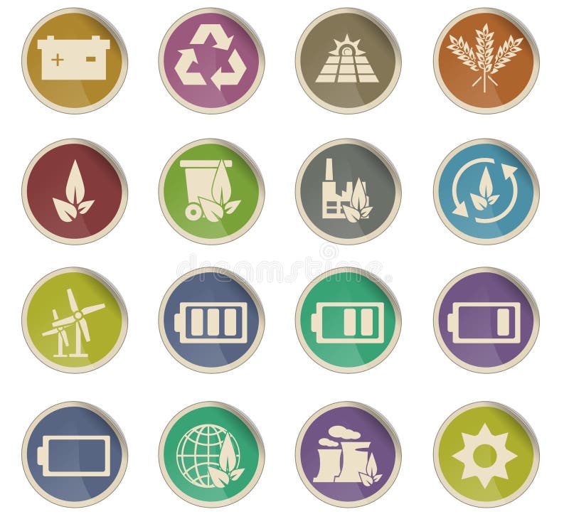 Alternative Energy Icon Set Stock Vector - Illustration of energy ...