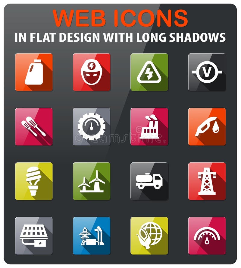 Alternative Energy Icon Set Stock Illustration - Illustration of symbol ...