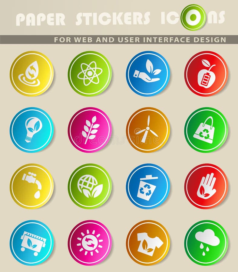 Alternative Energy Icon Set Stock Vector - Illustration of icon, atom ...