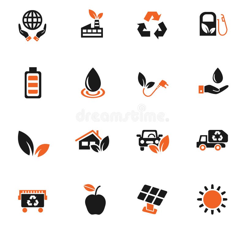 Alternative Energy Icon Set Stock Illustration - Illustration of ...