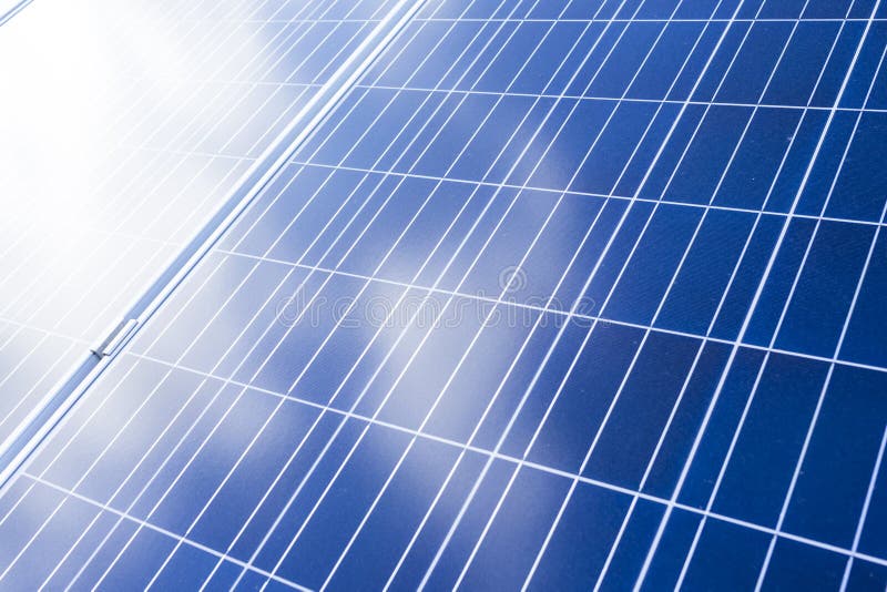 Alternative Energy. Solar Panels Array in One Block Stock Photo - Image ...