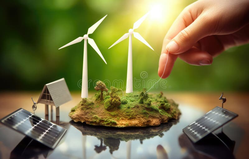 Alternative Energy Sources and Energy Efficiency. Generative AI Stock ...