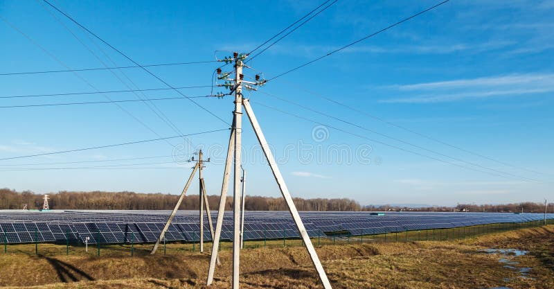 Alternative Energy Sources. Solar Power Stations Stock Photo - Image of ...