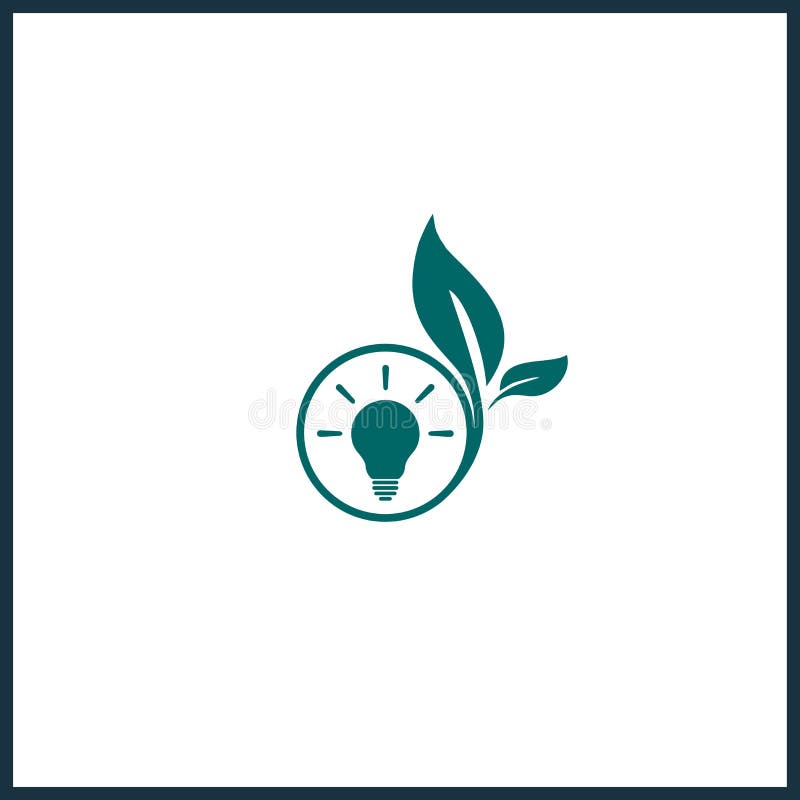 Alternative Energy Vector Icon Bulb with Leaf Simple Icon Stock ...