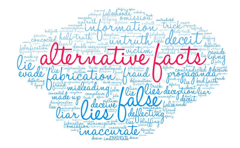 Alternative Facts Word Cloud Stock Illustration - Illustration of ...