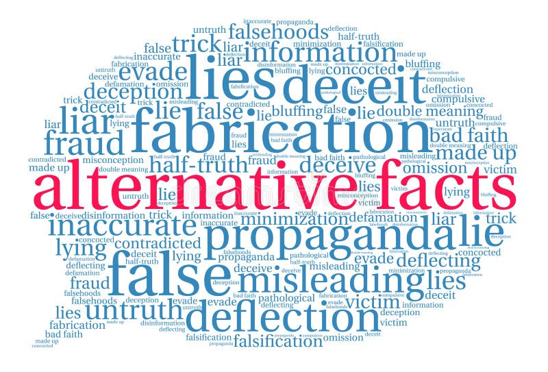 Alternative Facts Word Cloud Stock Vector - Illustration of lies ...