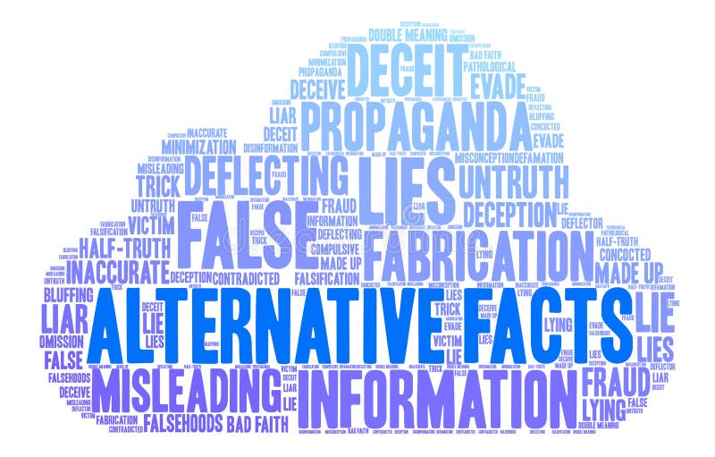 Alternative Facts Word Cloud Stock Illustration - Illustration of ...